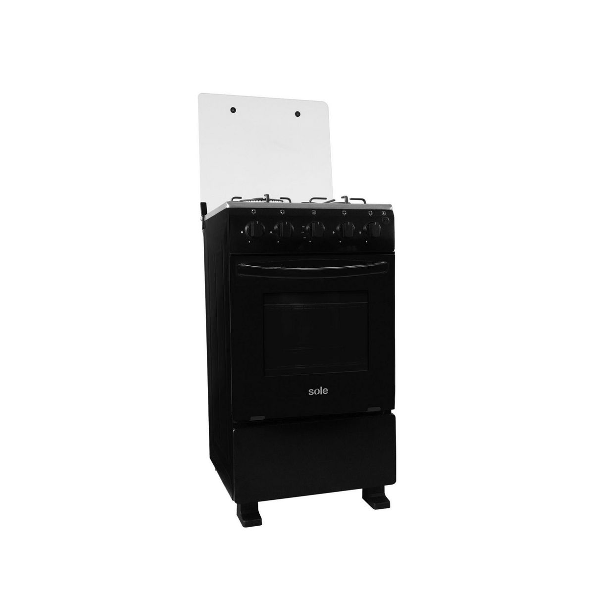 Cocina De Pie A Gas 4 Hornillas Sole Cali COSOL042 Negro SOLE ...