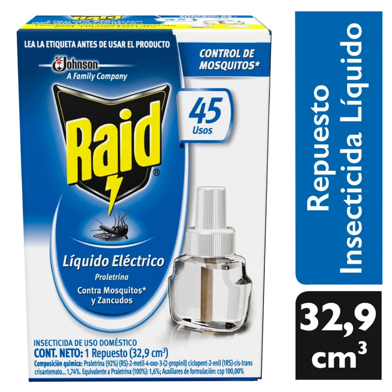 Repelente Líquido Raid Insectos Voladores + 1 Repuesto 38gr | Sodimac ...