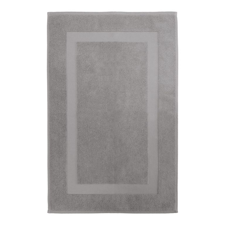 Piso de Baño Rectangular Algodón Signature 50x80cm Gris | Sodimac Falabella