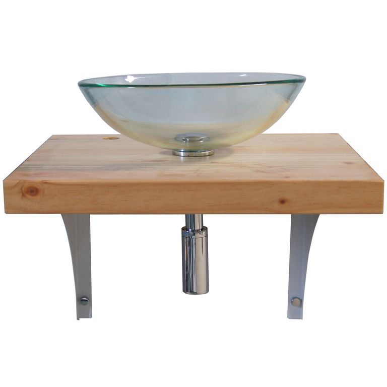 Mueble de Baño Repisa Madera + Ovalín Vidrio | Sodimac Falabella