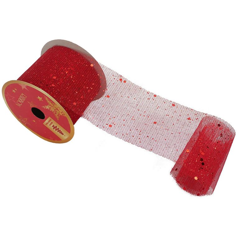 Cinta Navidad Rojo Brillo 6x270cm | Sodimac Falabella