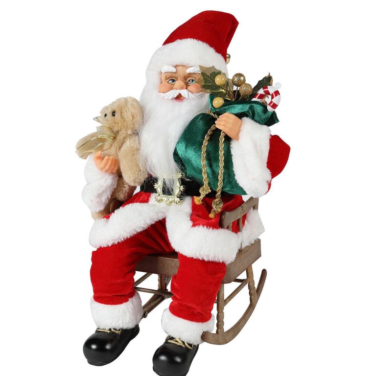 Muñeco Santa Claus Rocking Chair Navidad 40cm | Sodimac Perú