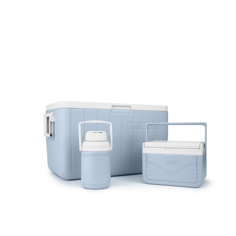 Combo Cooler 48L + Cooler 5Qt + Jarro 0.3gr Coleman Gris | Sodimac ...