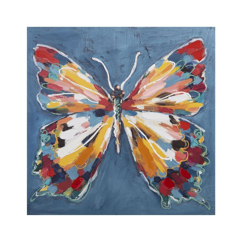 Cuadro Canvas Butterfly Azul 50x50cm | Sodimac Falabella
