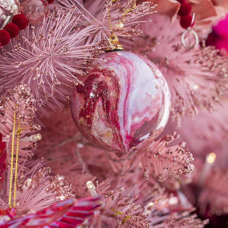 Esfera Papel Mármol A Navidad 8cm | Sodimac Falabella