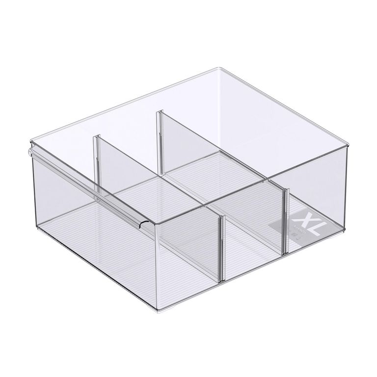 Caja con Divisiones Ajustable Transparente 10.5x37x15cm | Sodimac Perú