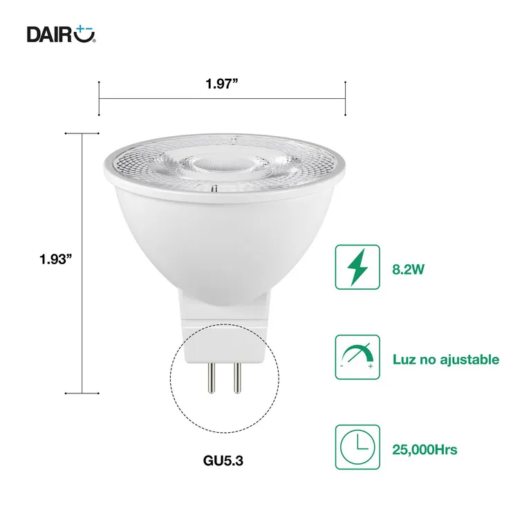 Foco Dicroico LED 8.2W Luz Cálida | Sodimac Falabella
