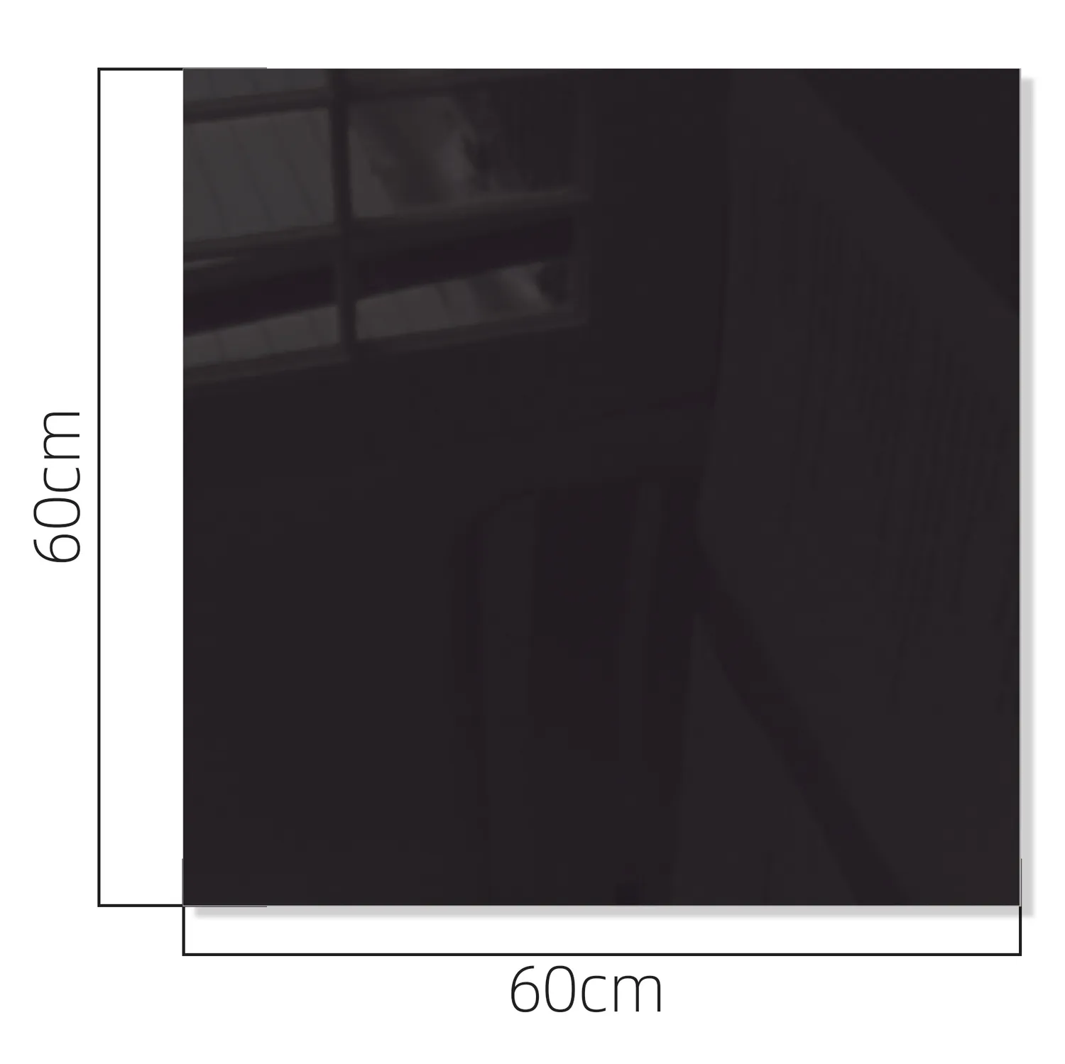 Porcelanato Pure Black negro brillante 60x60 cm - Sodimac.com.uy