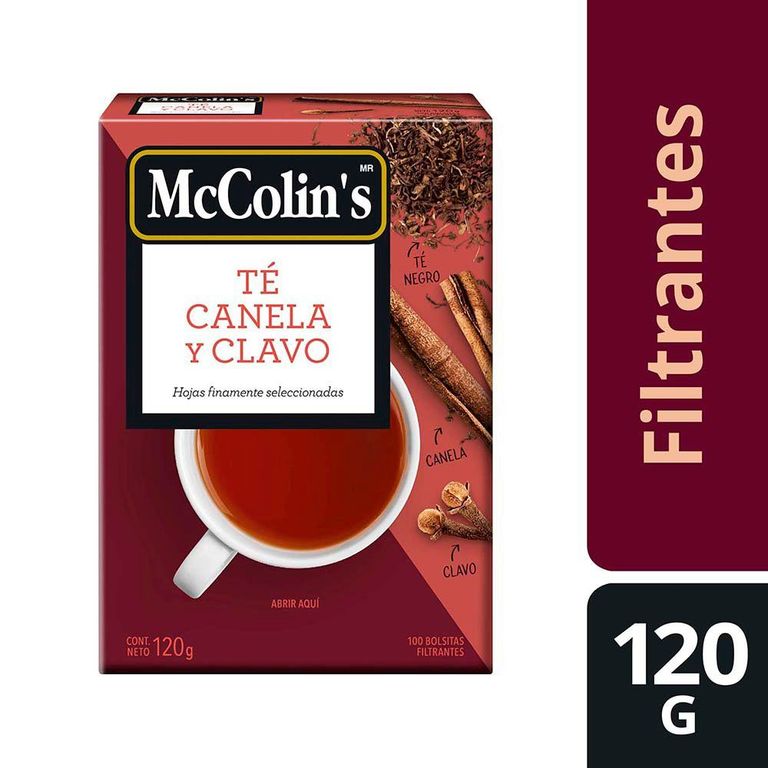 Té Canela y Clavo Mc Colins Caja 100 Sobres | Tottus Perú