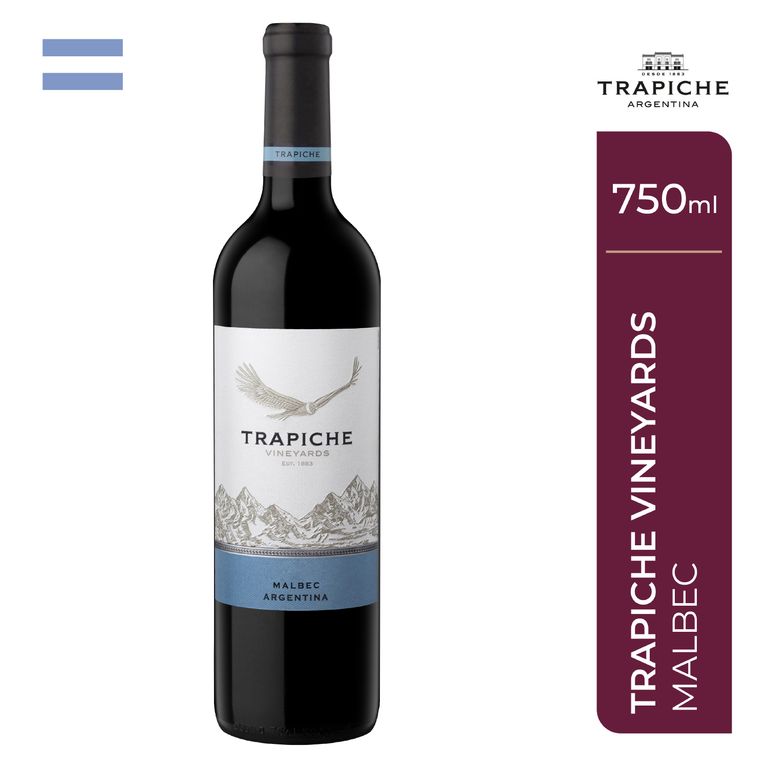 Vino Trapiche Vineyards Malbec Botella 750 mL | Tottus Perú