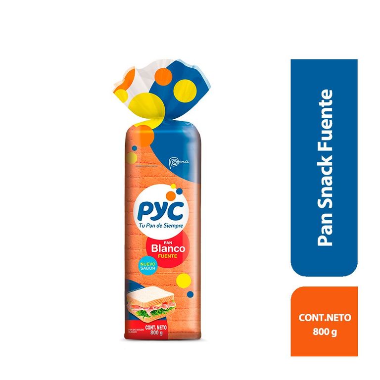 Pan de Molde Blanco Pyc 800 g | Tottus Perú