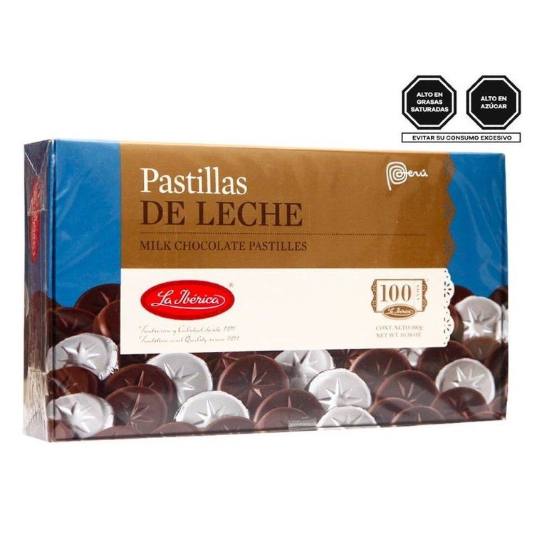 Pastillas de Chocolate de Leche La Ibérica Caja 300 g | Tottus Perú