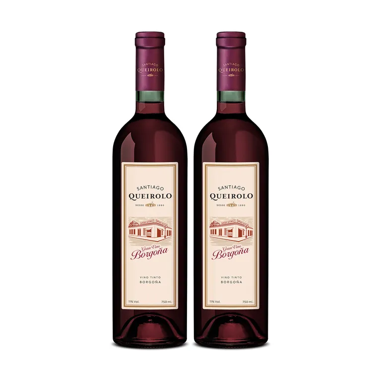 Vino Santiago Queirolo Borgoña Pack 2 Botellas 750 mL | Tottus Perú