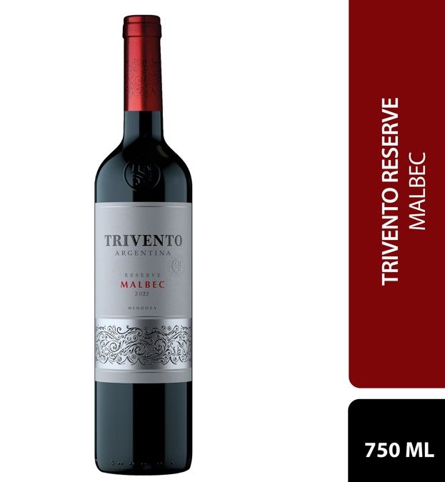 Vino Tinto Trivento Malbec Reserva Botella 750 mL | Tottus Perú