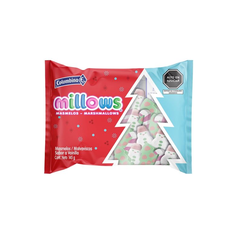 Marshmallows Colombina Millows Navidad Bolsa 145 g | Tottus Perú