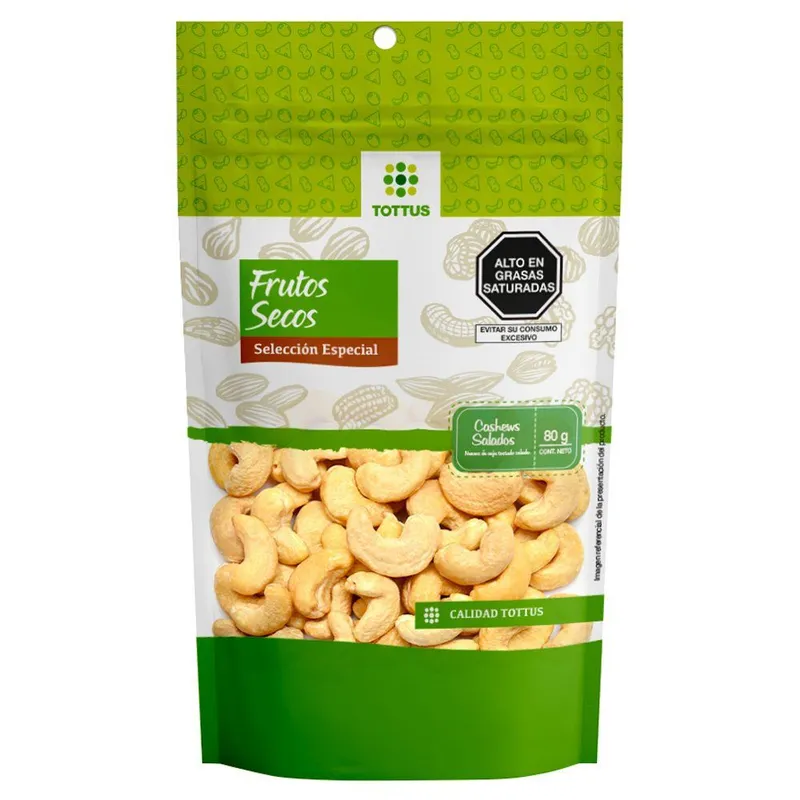 Cashews Salados Tottus Bolsa 80 g | Tottus Perú