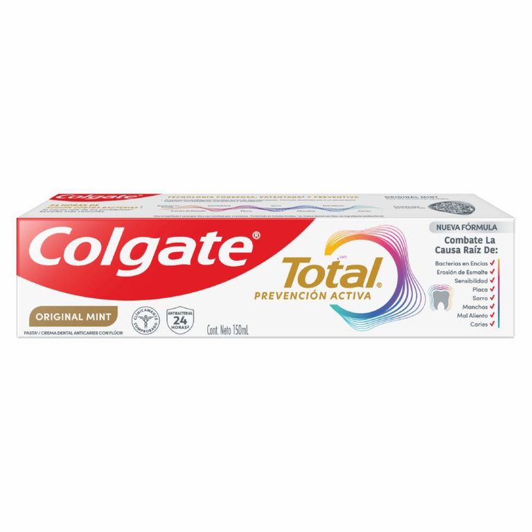 Pasta Dental Colgate Total Clean Mint Prevención Activa 150ml | Tottus Perú