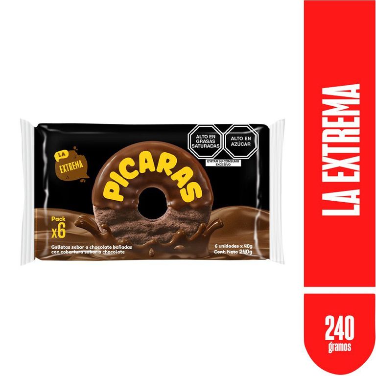 Picaras de Chocolate Extremas 6 Unidades | Tottus Perú