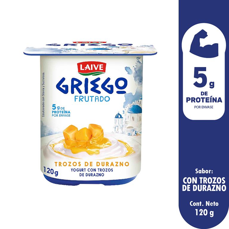 Yogurt Laive Griego Durazno Envase 120 g | Tottus Perú