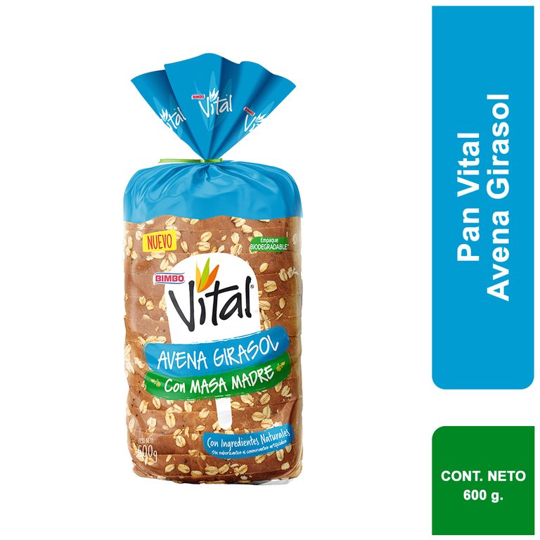 Pan de Molde Bimbo Vital con Semillas Bolsa 600 g | Tottus Perú