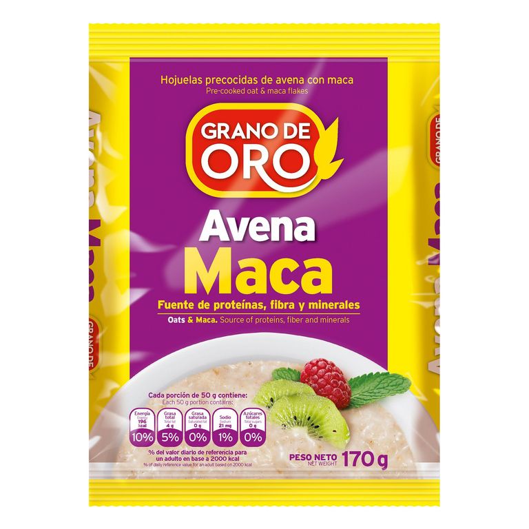 Avena Maca Grano de Oro Bolsa 170 g | Tottus Perú