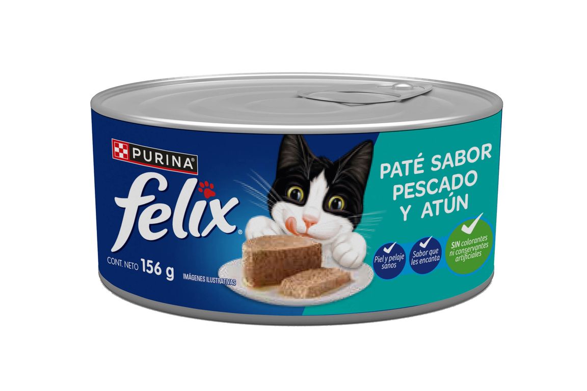 Paté Gatos Felix Pescado Atún Lata 156 g | Tottus Perú