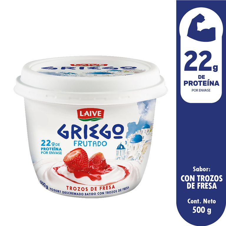 Yogurt Laive Griego Fresa Envase 500 g | Tottus Perú