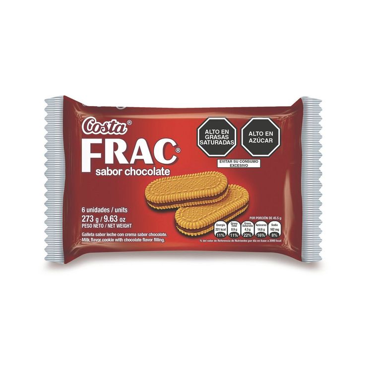 Galleta Vainilla Frac Costa Relleno Chocolate 273 g | Tottus Perú