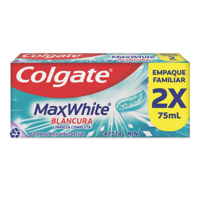 Crema Dental Colgate Max White Empaque 2 Und 75mL | Tottus Perú