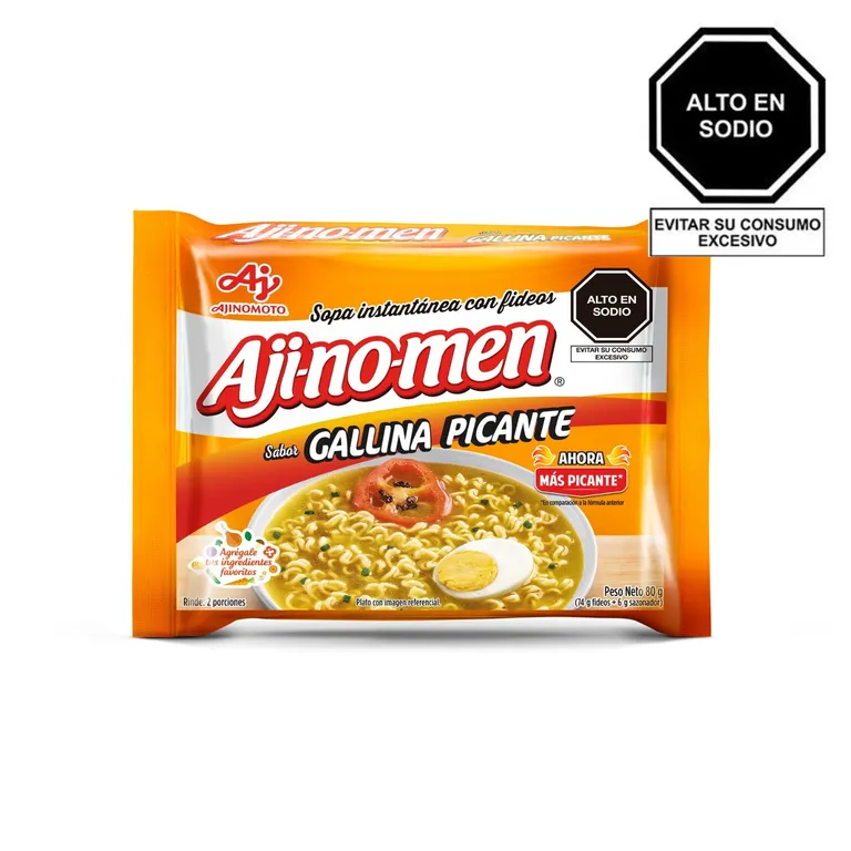 Sopa Instantánea Ajinomen Sabor Gallina Picante Empaque 80 g | Tottus Perú