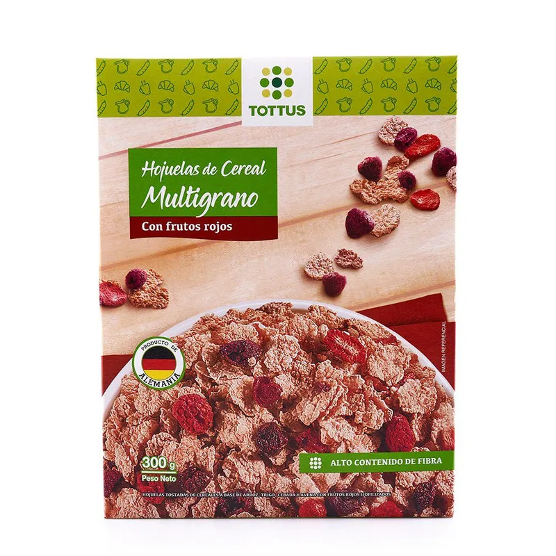 MULTIGRANO CON FRUTOS ROJOS TOTTUS X 300G | Tottus Perú