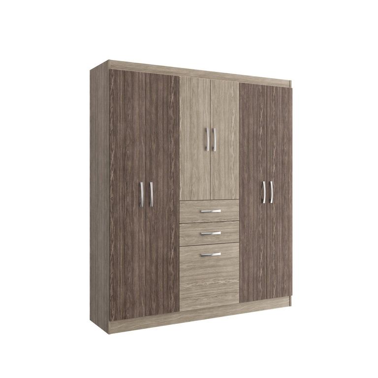 Ropero 6 Puertas 2 Cajones 1 Gaveta Noche Chocolate | Tottus Perú