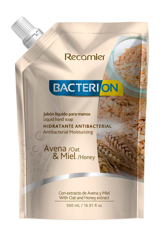 Jabón Líquido Bacterion Avena y Miel Doypack 500 mL | Tottus Perú