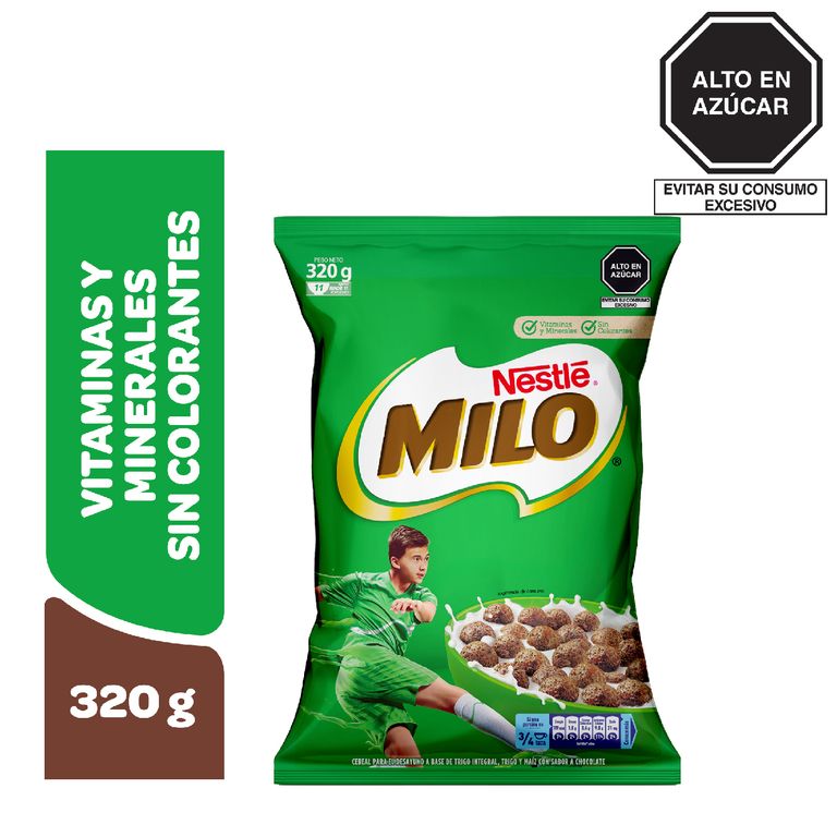 Cereal Milo Sabor Chocolate Bolsa 320 g | Tottus Perú