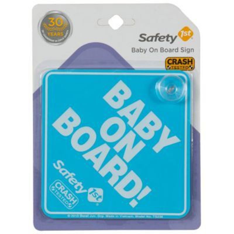 LETRERO BABY ON BOARD AZUL SAFETY 1ST | Tottus Perú