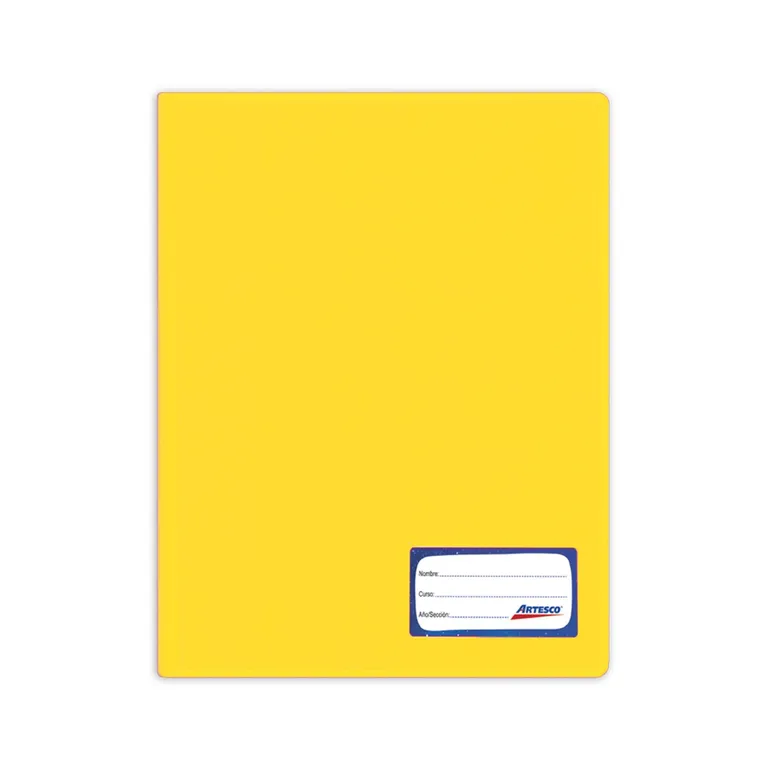 Fólder Artesco Doble Tapa Oficio Color Amarillo | Tottus Perú