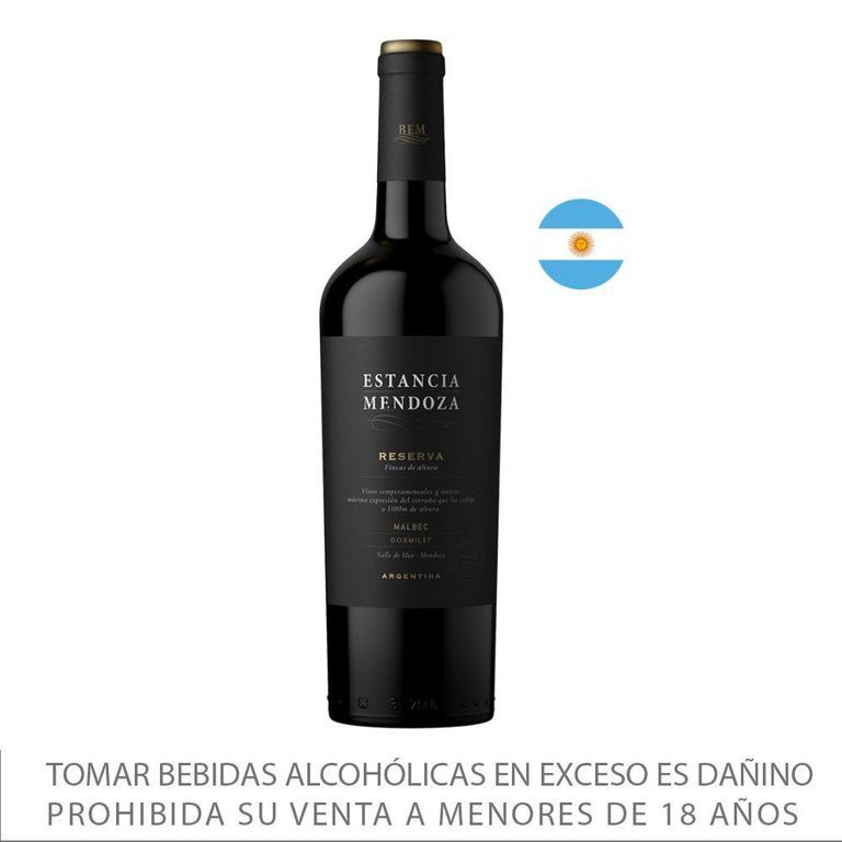 Vino Tinto Estancia Mendoza Reserva Malbec Botella 750 mL | Tottus Perú
