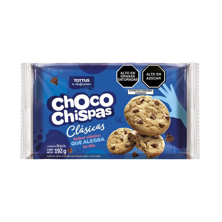 Galletas Tottus Choco Chispas Bolsa 192 g | Tottus Perú