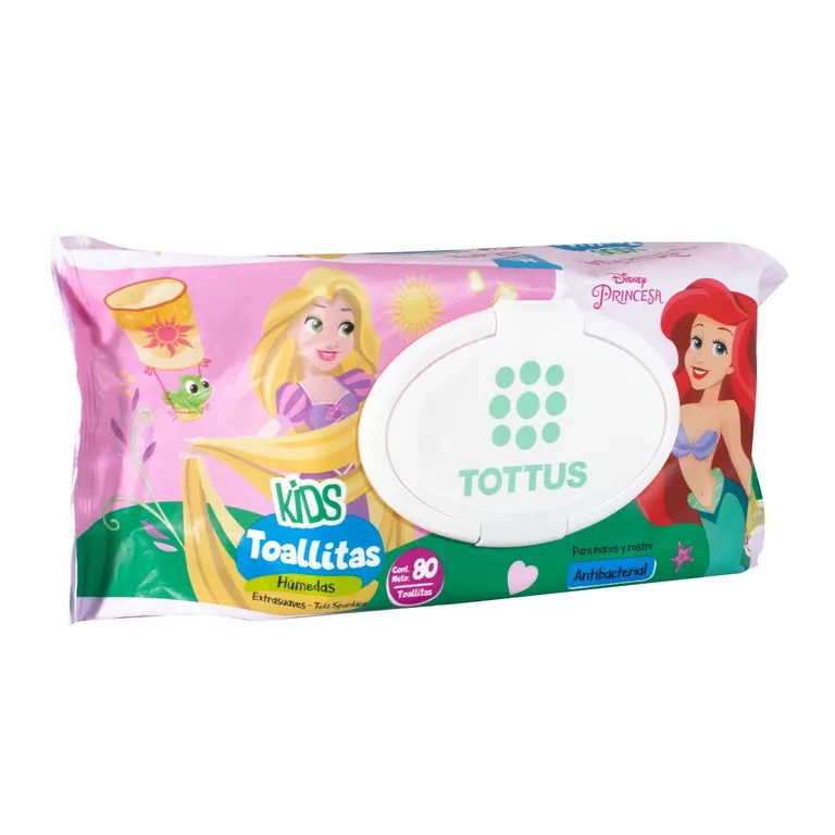 Toallitas Húmedas Tottus Kids Princesas Empaque 80 Und | Tottus Perú