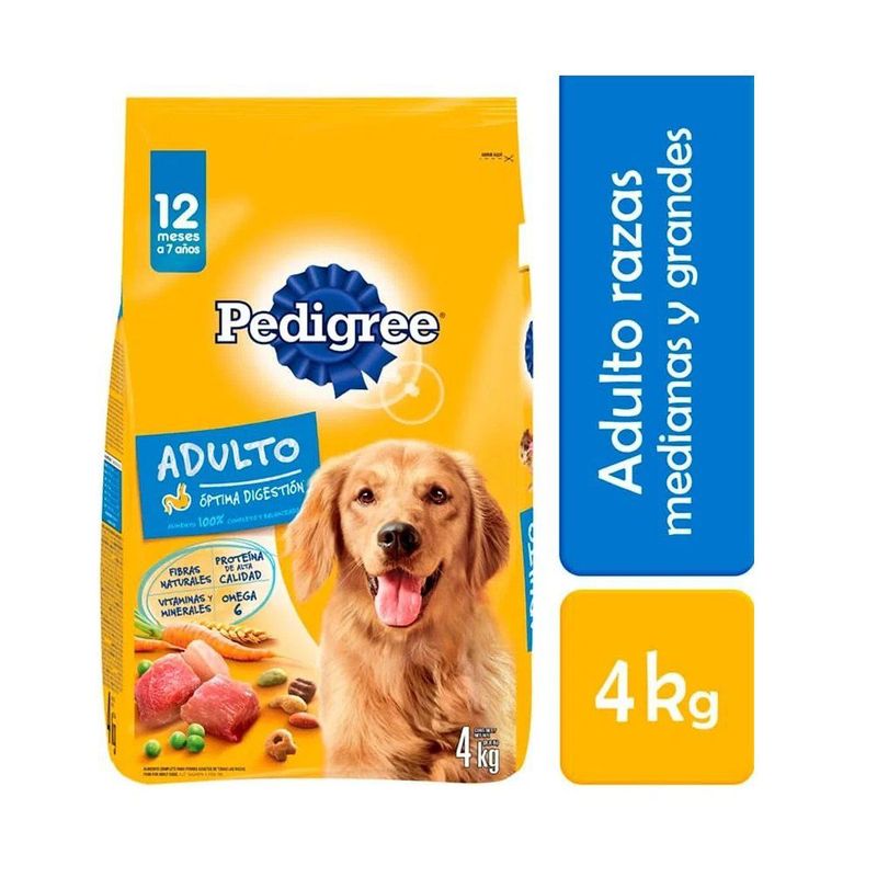 Alimento Seco Perros Adultos Pedigree Bolsa 4 Kg | Tottus Perú