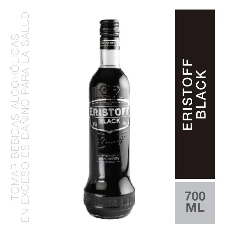 Vodka Eristoff Black Botella 700 mL | Tottus Perú