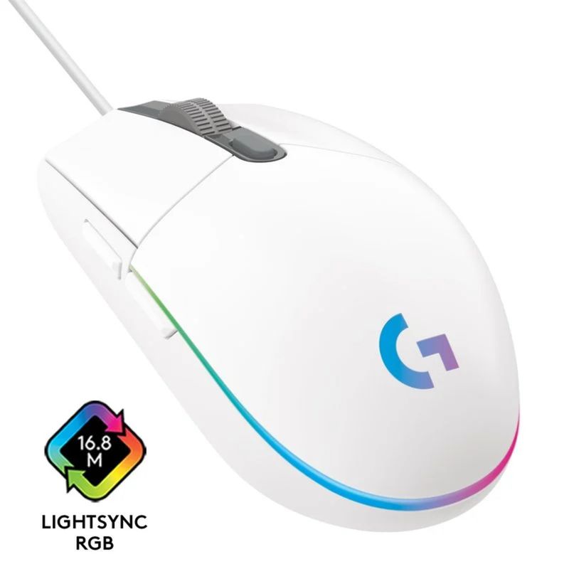 MOUSE LOGITECH G203 RGB WHITE | Tottus Perú