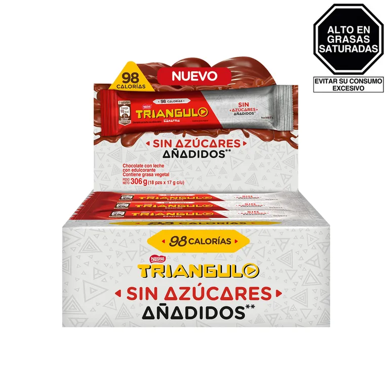 Chocolate Triángulo sin Azúcar 18 unidades | Tottus Perú