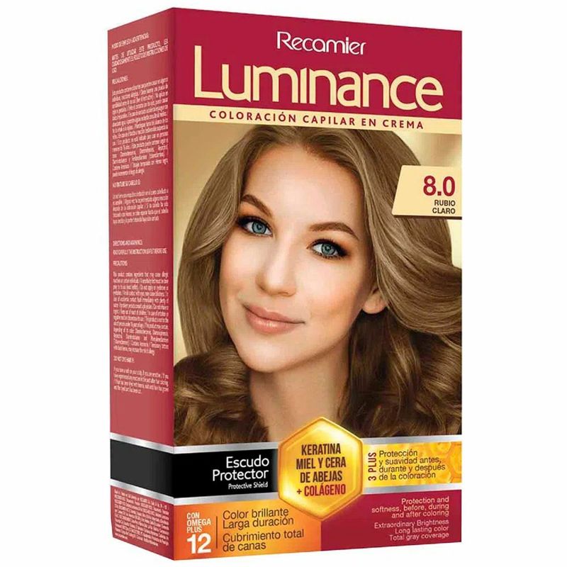 Kit Tinte Capilar Luminance Tono Doble Rubio Claro 8.0 | Tottus Perú