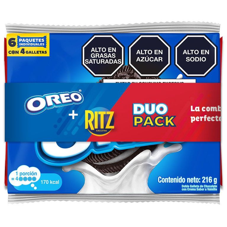Pack Dúo Oreo de 6 unidades y Ritz de 6 unidades | Tottus Perú