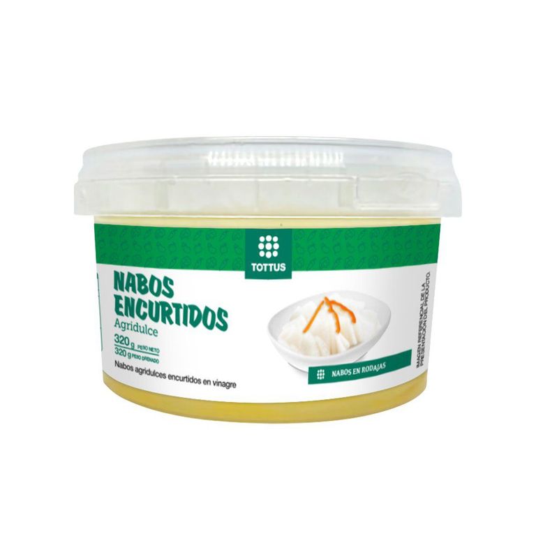 Nabos Encurtidos Agridulce Tottus Envase 320 g | Tottus Perú