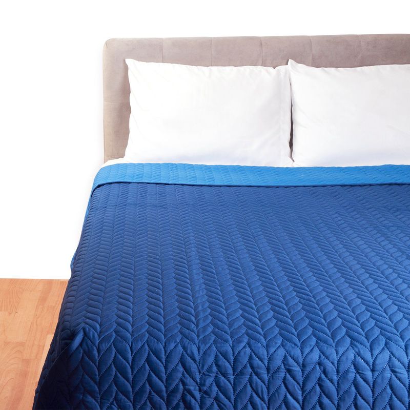 Cubrecama Mara Azul 1.5 Plazas | Tottus Perú