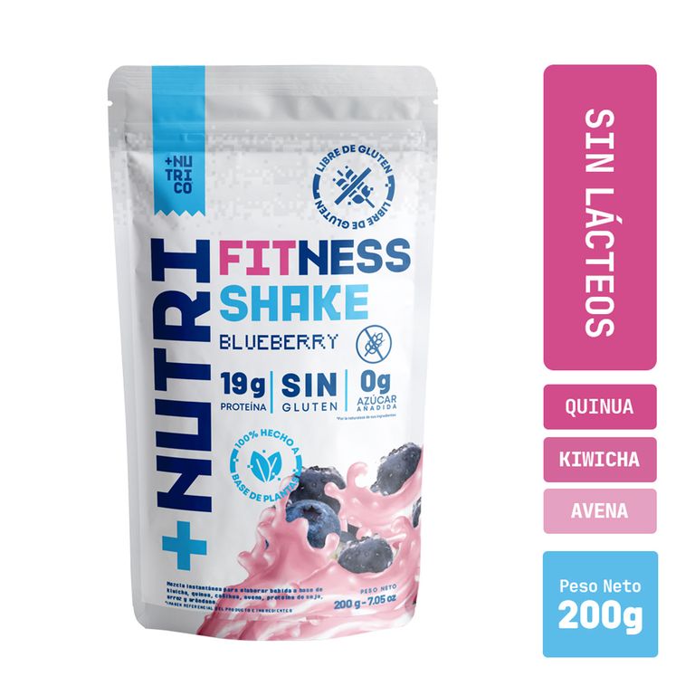 Proteína Vegana Fitness NutriCo Blueberry Doypack 200 g | Tottus Perú