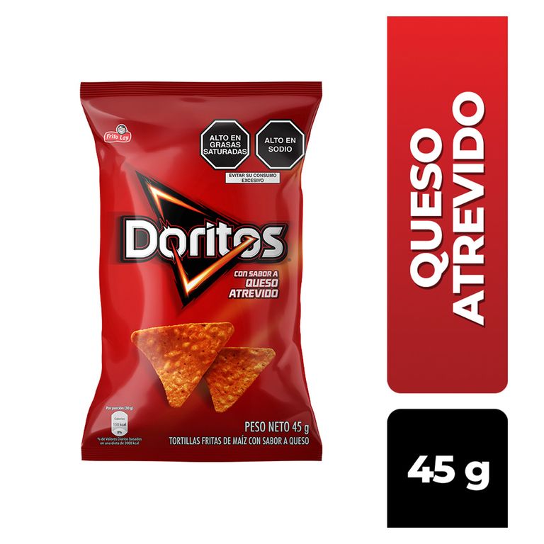 Tortilla Chips Doritos Queso Atrevido Bolsa 45 g | Tottus Perú