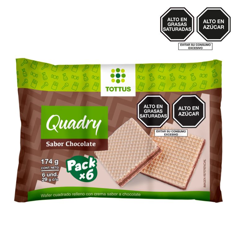 Quadry 6pack Chocolate Tottus 174g | Tottus Perú